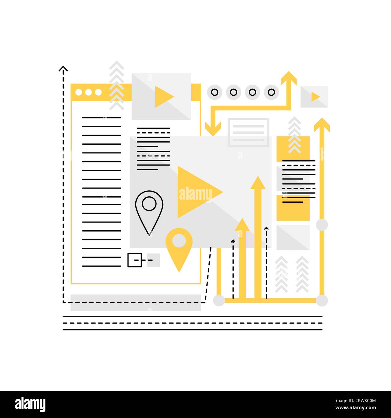 Digital video marketing. Social media advertising, smm campaign content ...