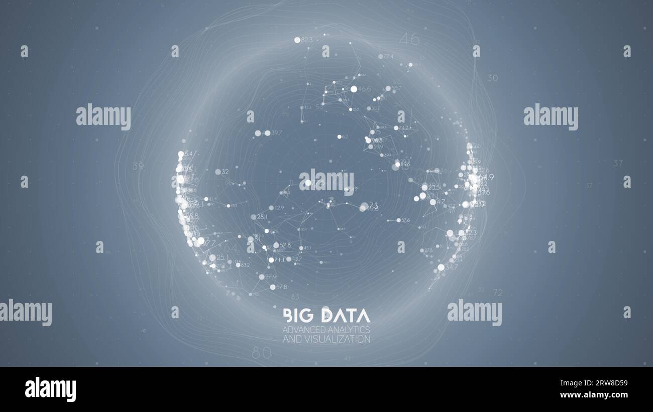 Big data visualization. Futuristic infographic. Information aesthetic ...