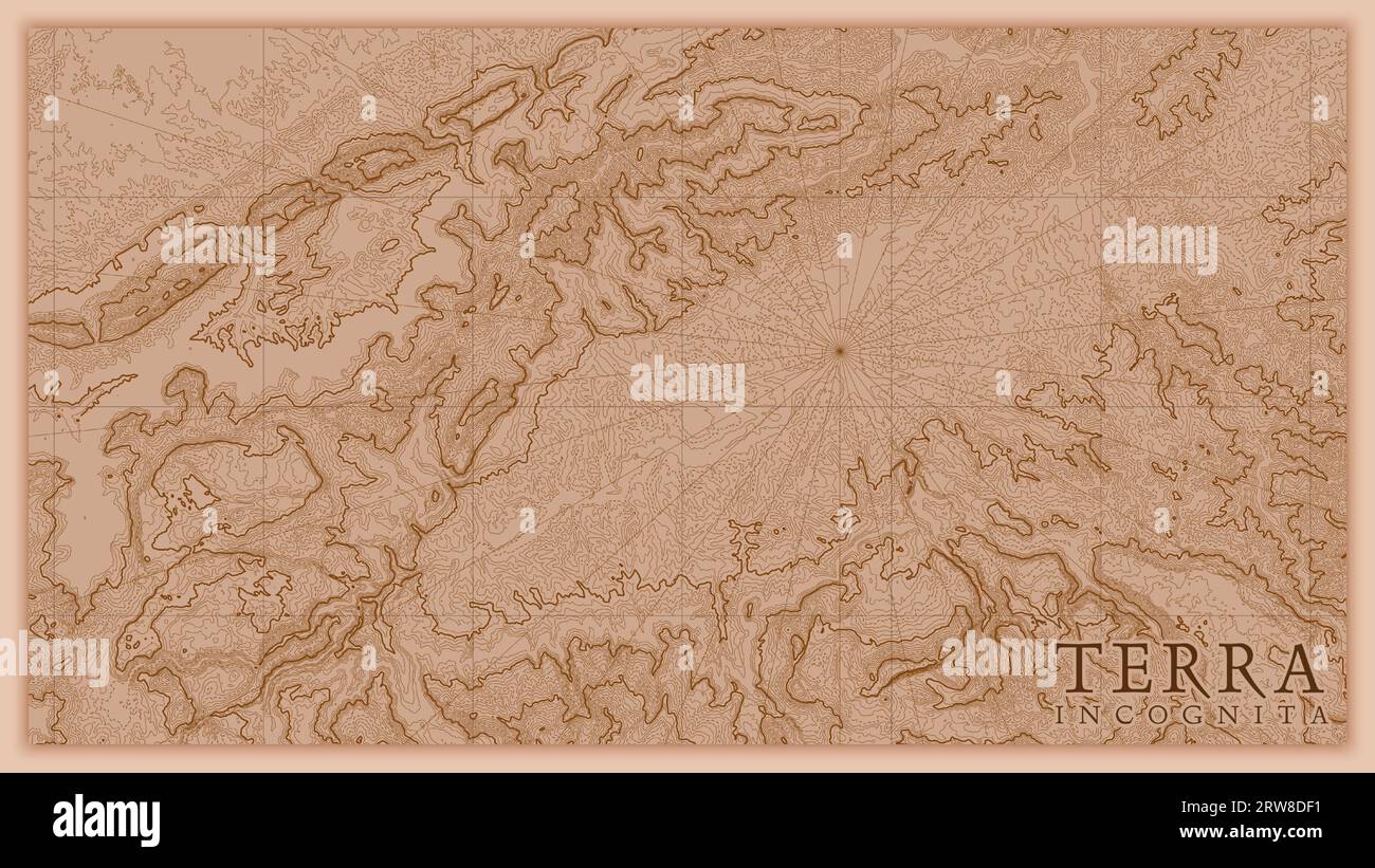 Ancient abstract earth relief old map. Generated conceptual vector ...
