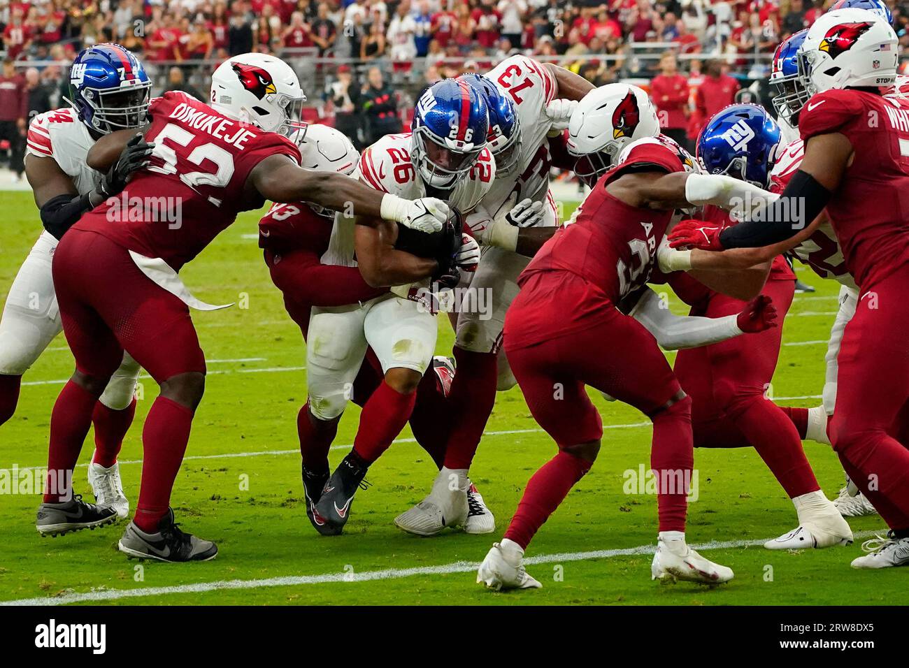 New York Giants running back Saquon Barkley (26) runs for a touchdown ...