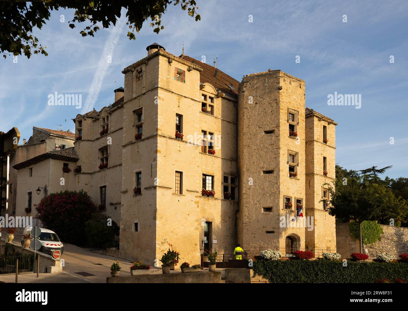 Traditional buildings in the Old town of Chateau-Arnoux-Saint-Auban ...