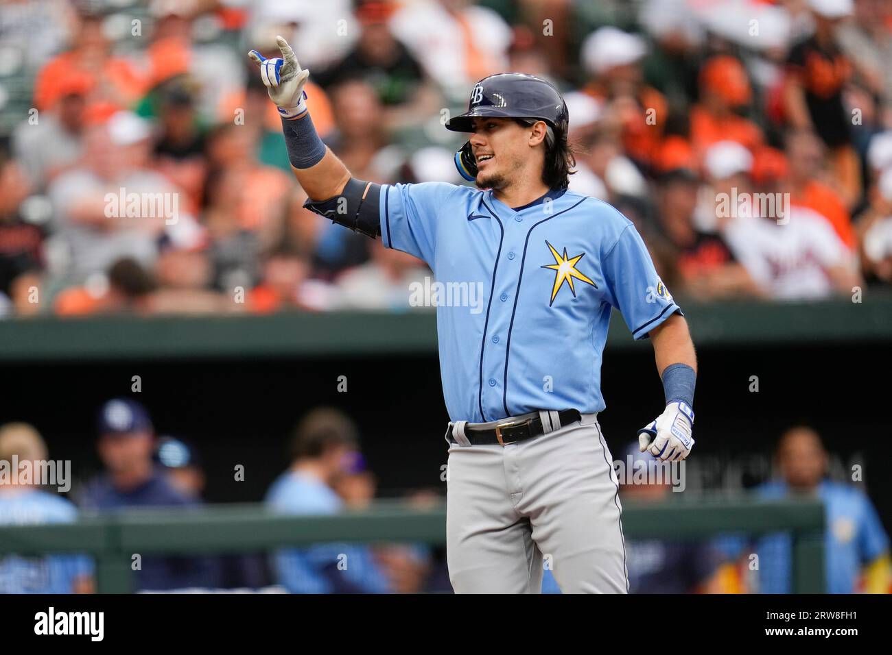 Tampa Bay Rays' Tristan Gray reacts after hitting his first career home ...
