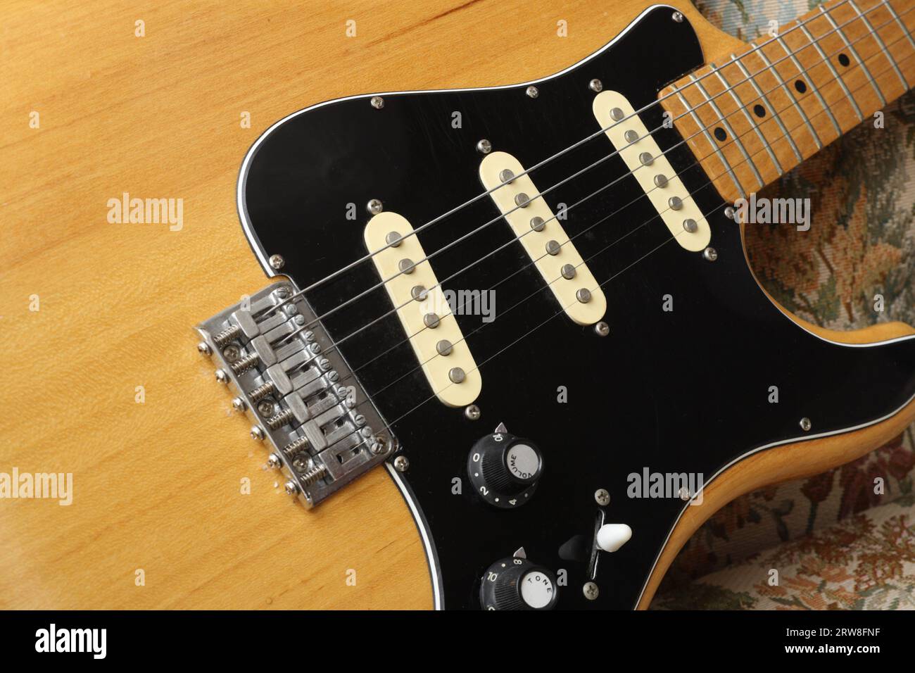 Electric Guitar, Stratocaster Copy musical instrument Stock Photo - Alamy