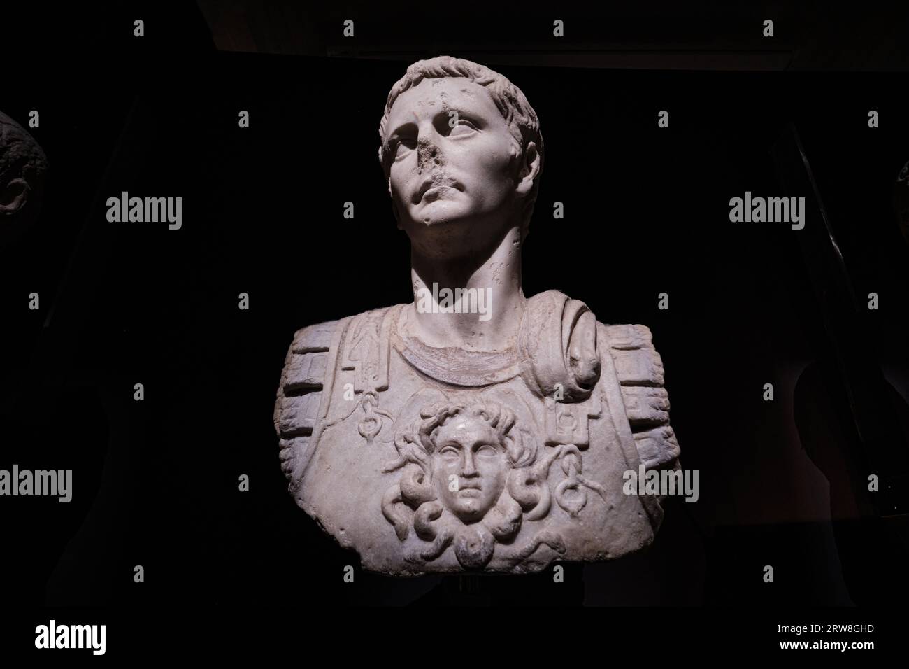 Istanbul, Turkey - September 16 2023: Marble bust of Emperor Julius ...