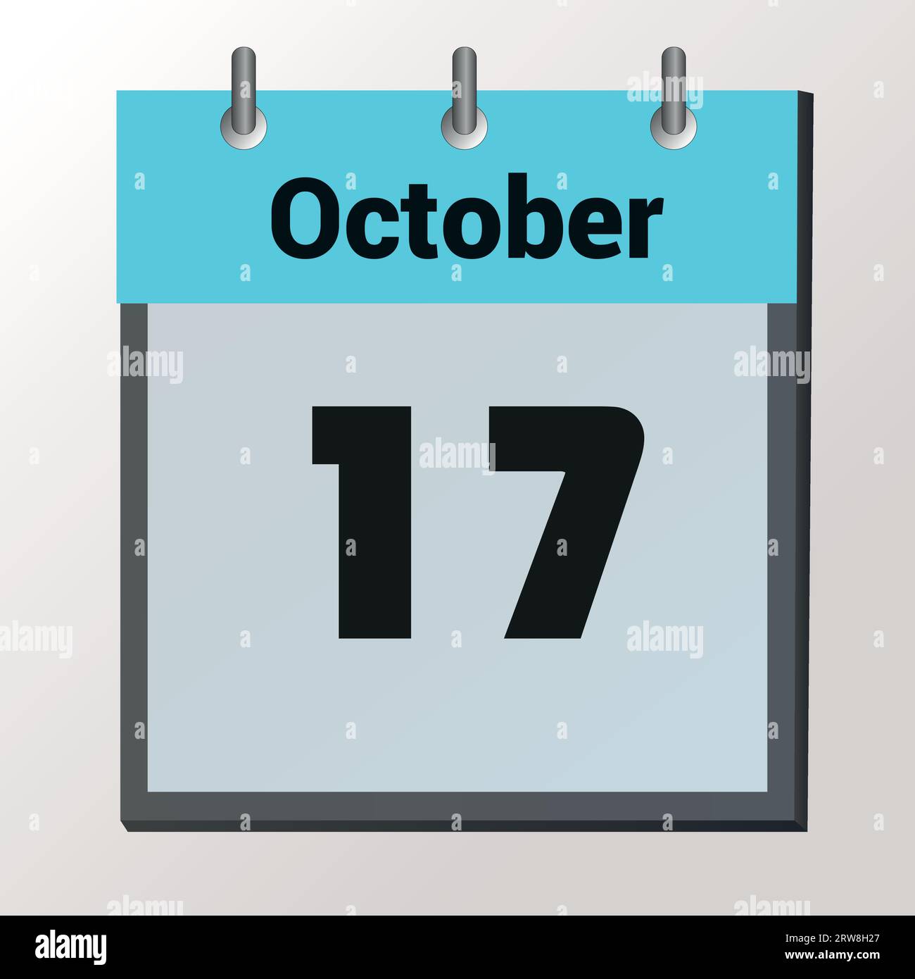 day on the calendar, vector image format, October 17 Stock Vector Image ...