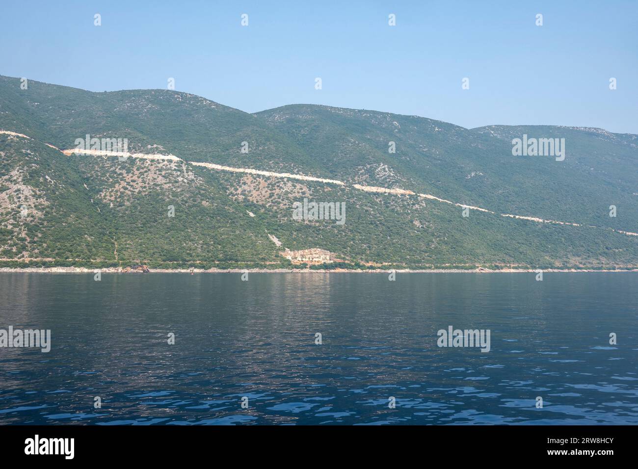 Amazing Panoramic view of coastline of Lefkada, Ionian Islands, Greece ...