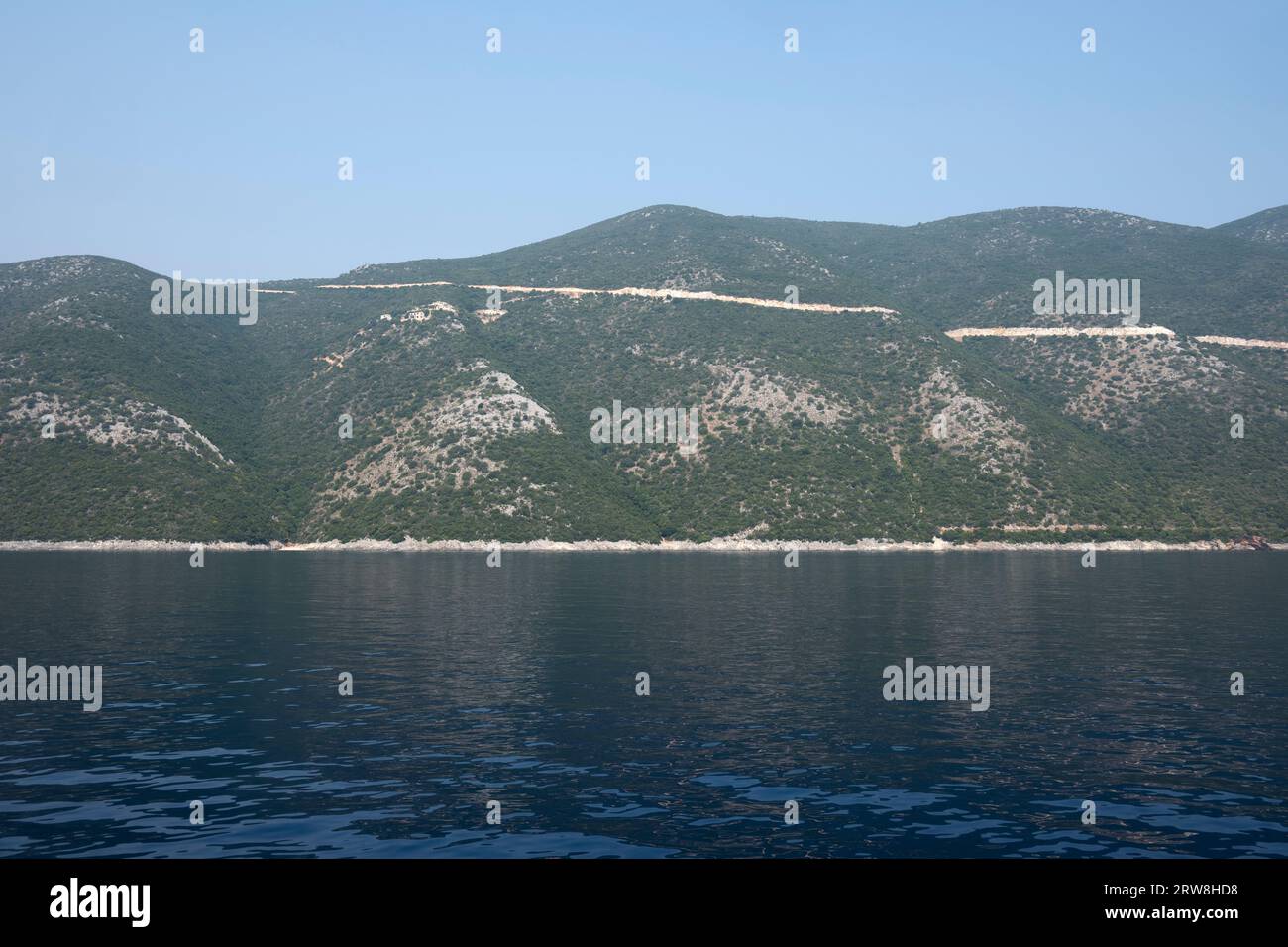 Amazing Panoramic view of coastline of Lefkada, Ionian Islands, Greece ...