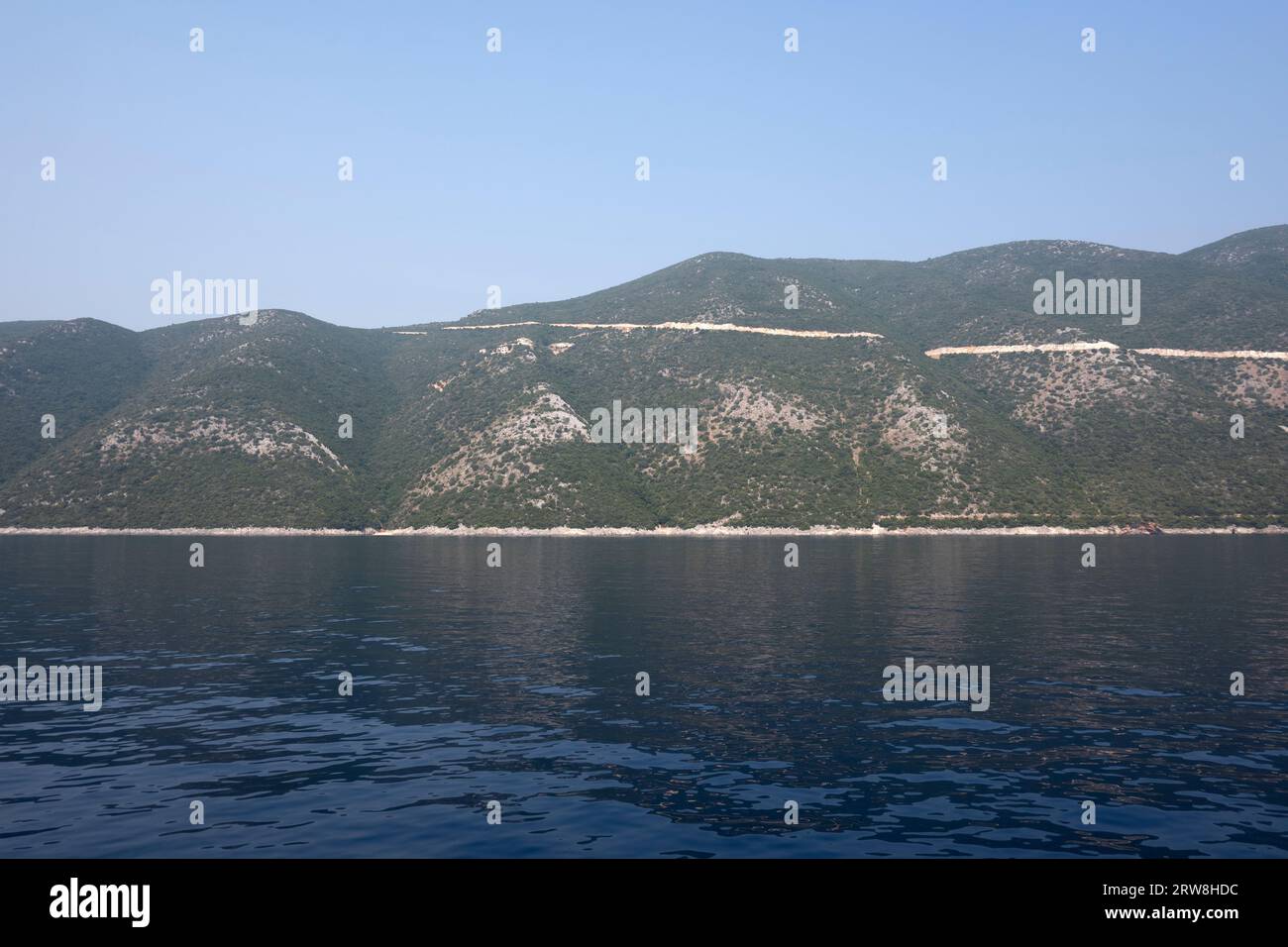 Amazing Panoramic view of coastline of Lefkada, Ionian Islands, Greece ...