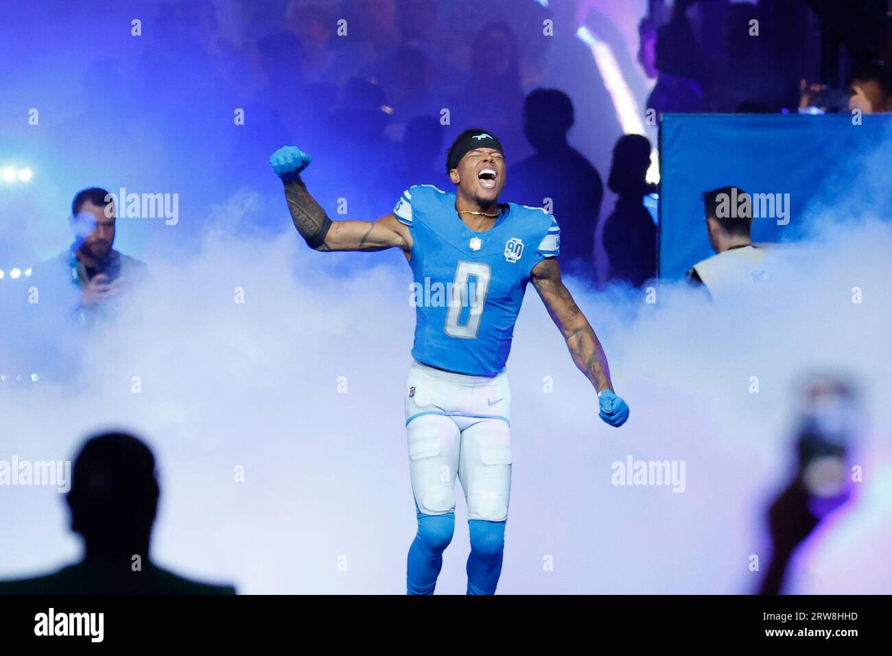 Detroit Lions wide receiver Marvin Jones Jr. (0) during player ...