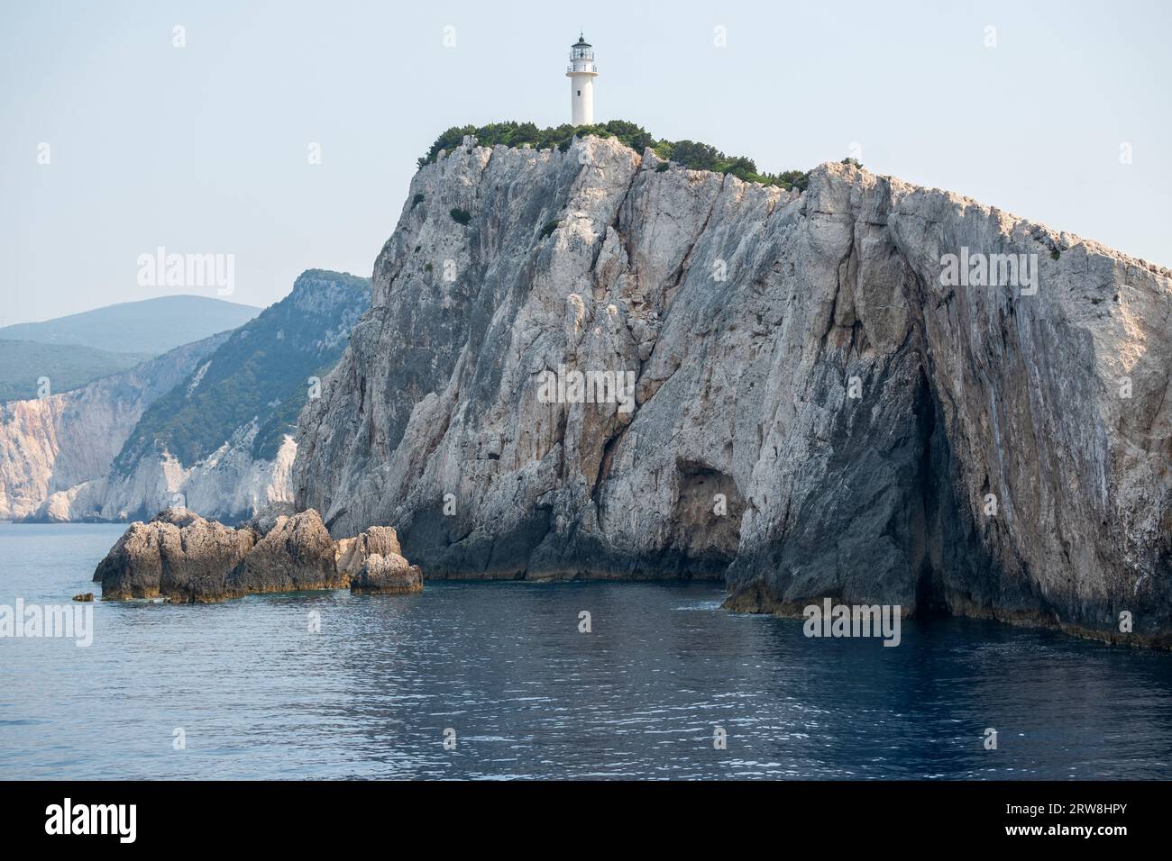 Amazing Panoramic view of coastline of Lefkada, Ionian Islands, Greece ...