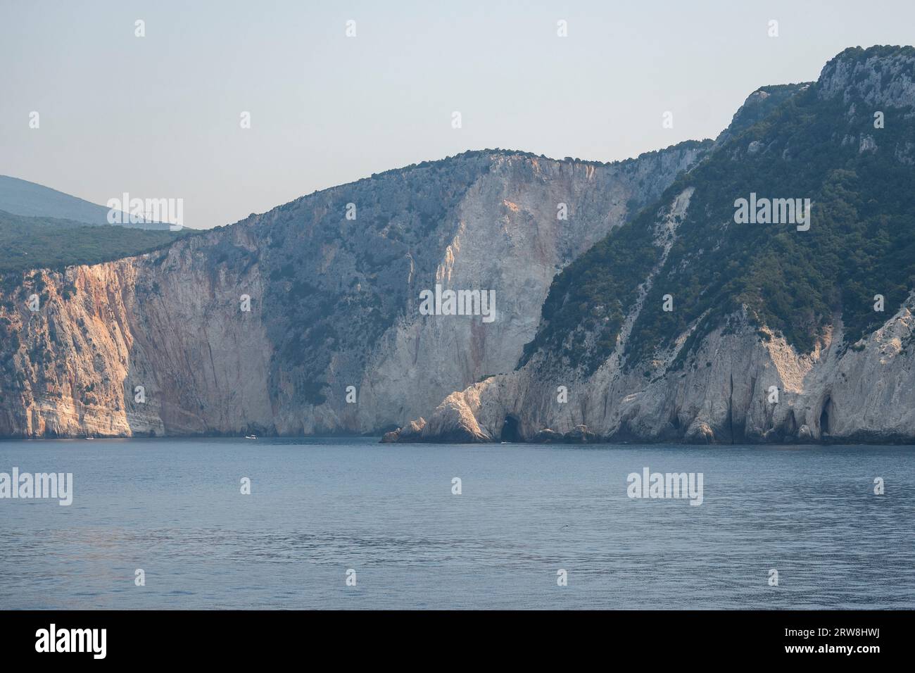 Amazing Panoramic view of coastline of Lefkada, Ionian Islands, Greece ...
