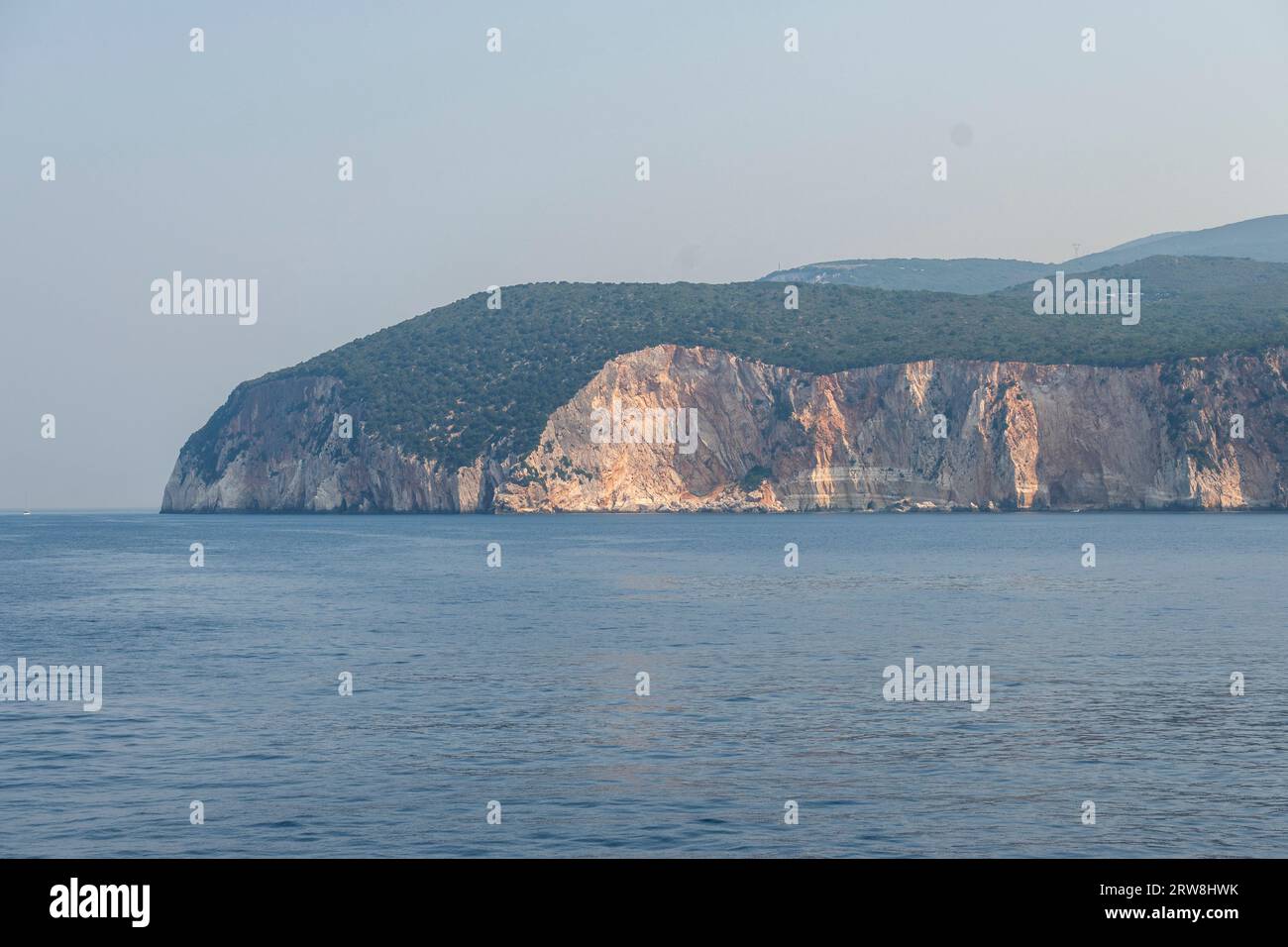 Amazing Panoramic view of coastline of Lefkada, Ionian Islands, Greece ...