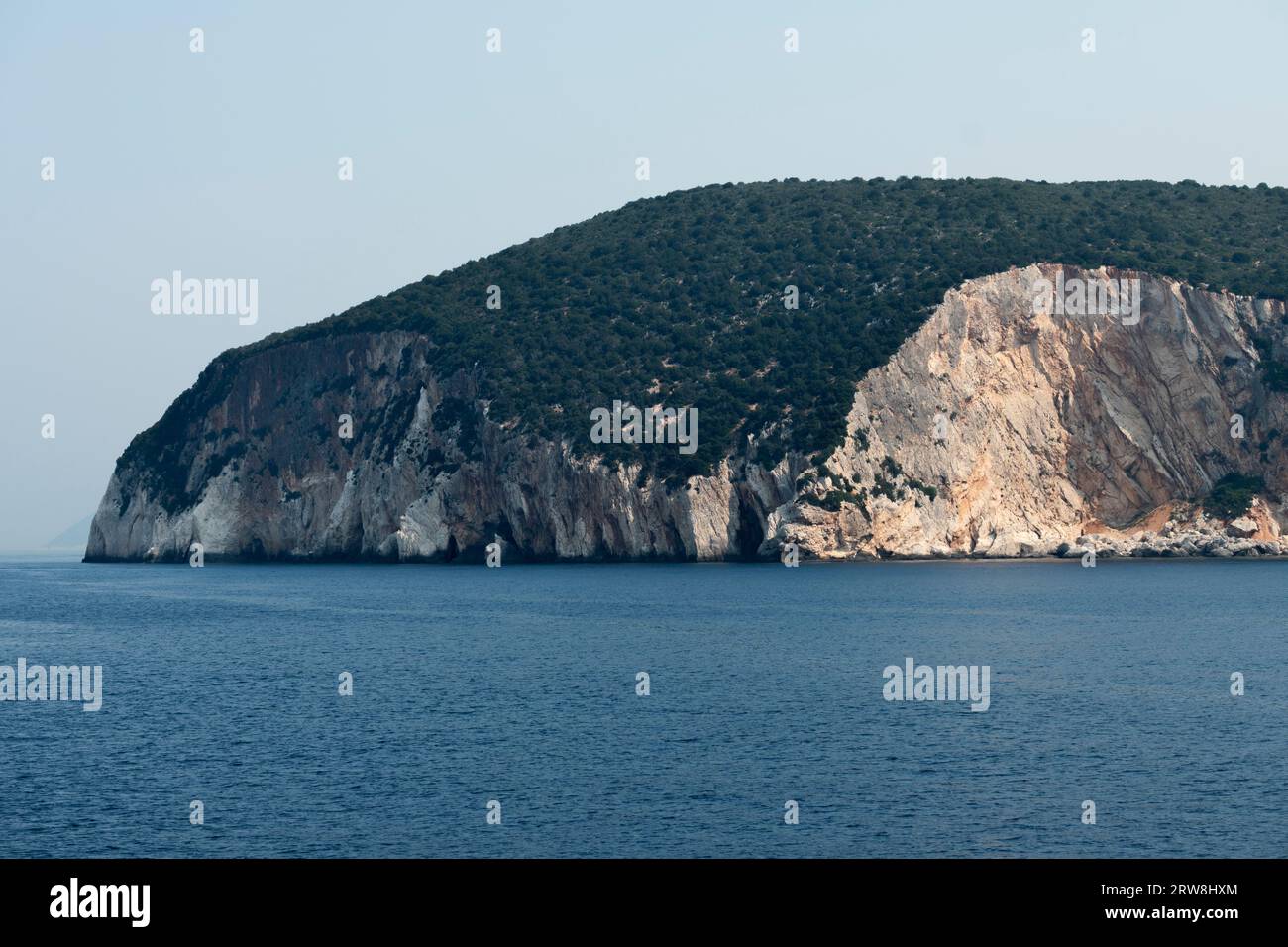 Amazing Panoramic view of coastline of Lefkada, Ionian Islands, Greece ...