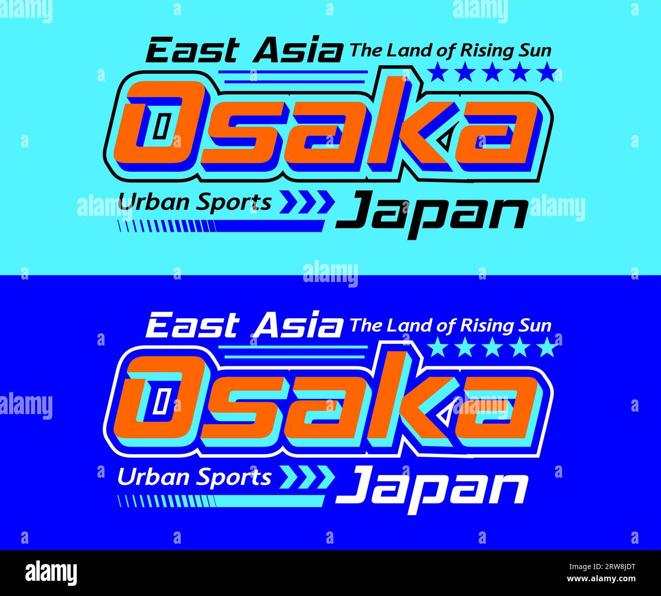 Osaka city racing typeface, graphic typography for t-shirt, posters ...