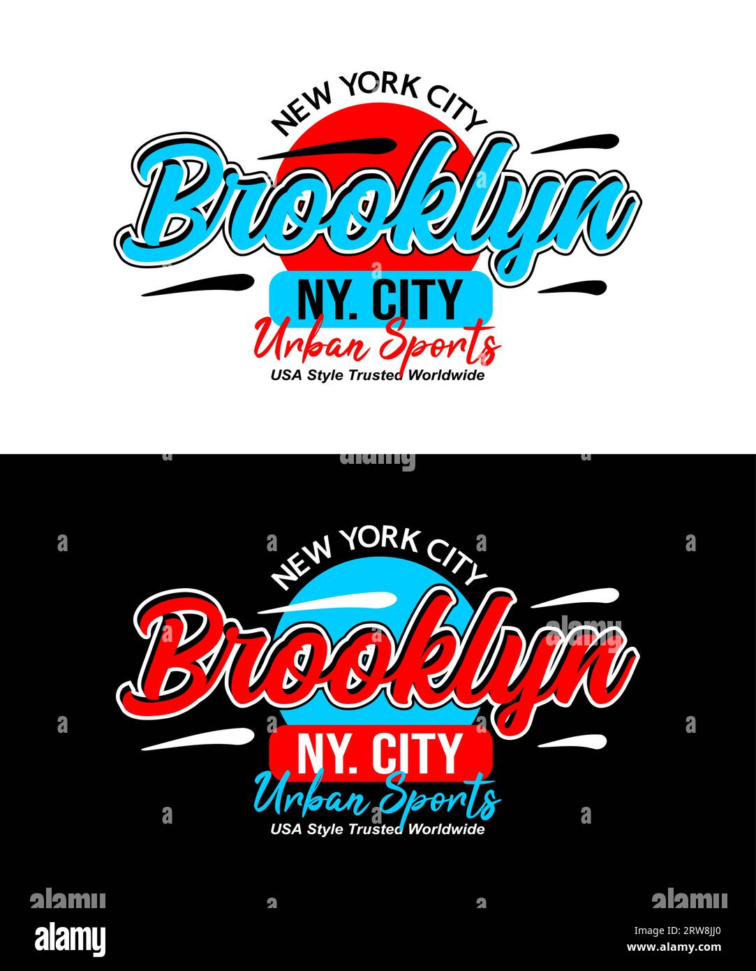 Brooklyn city circle urban vintage calligraphy typeface, graphic ...