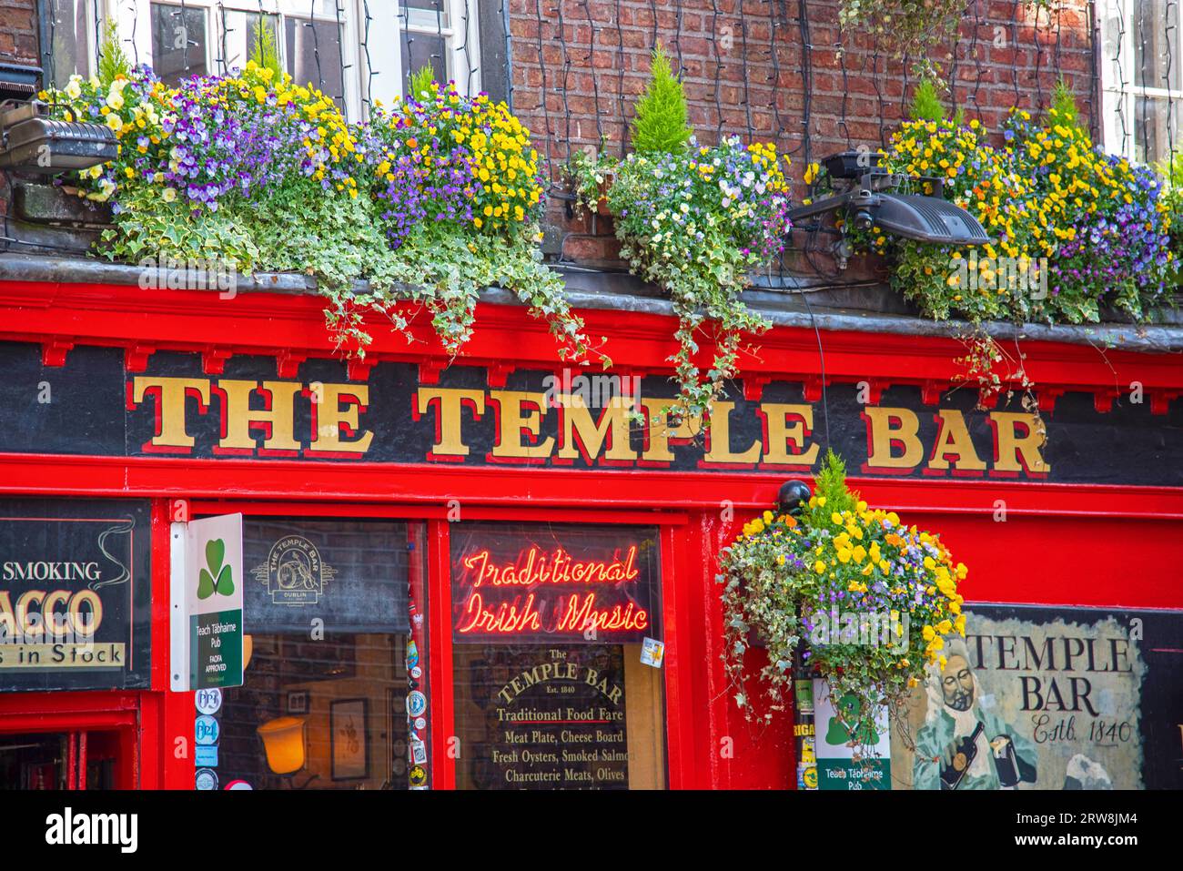 The iconic Temple Bar in Dublin, featuring its vibrant exterior and ...