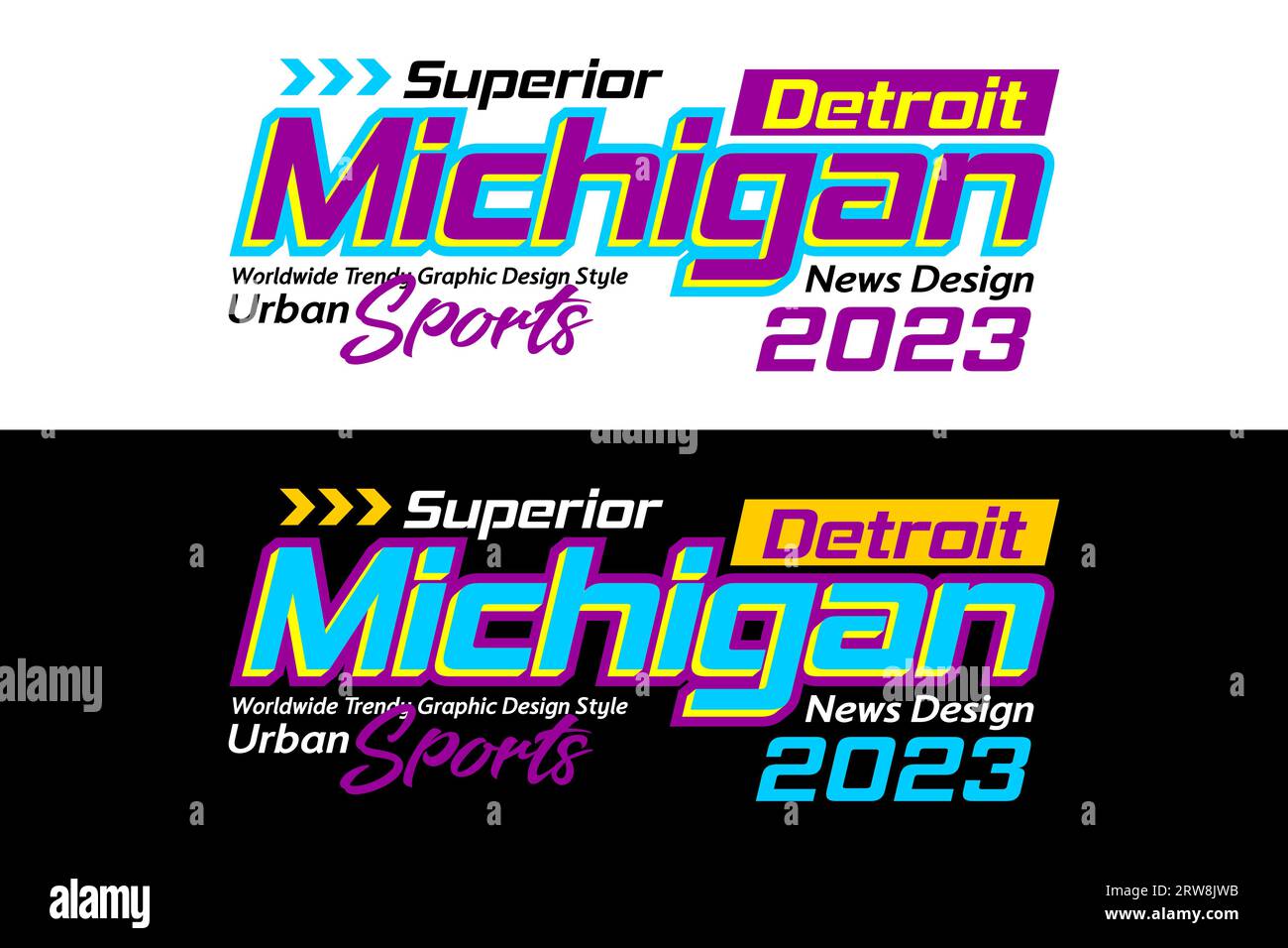 Michigan urban sports design, graphic typography for t-shirt, posters ...