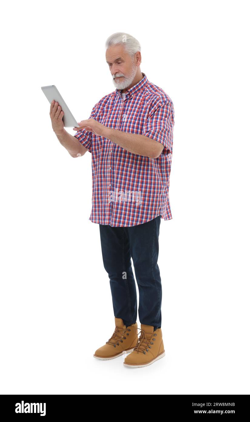 Senior man gardening portrait Cut Out Stock Images & Pictures - Alamy