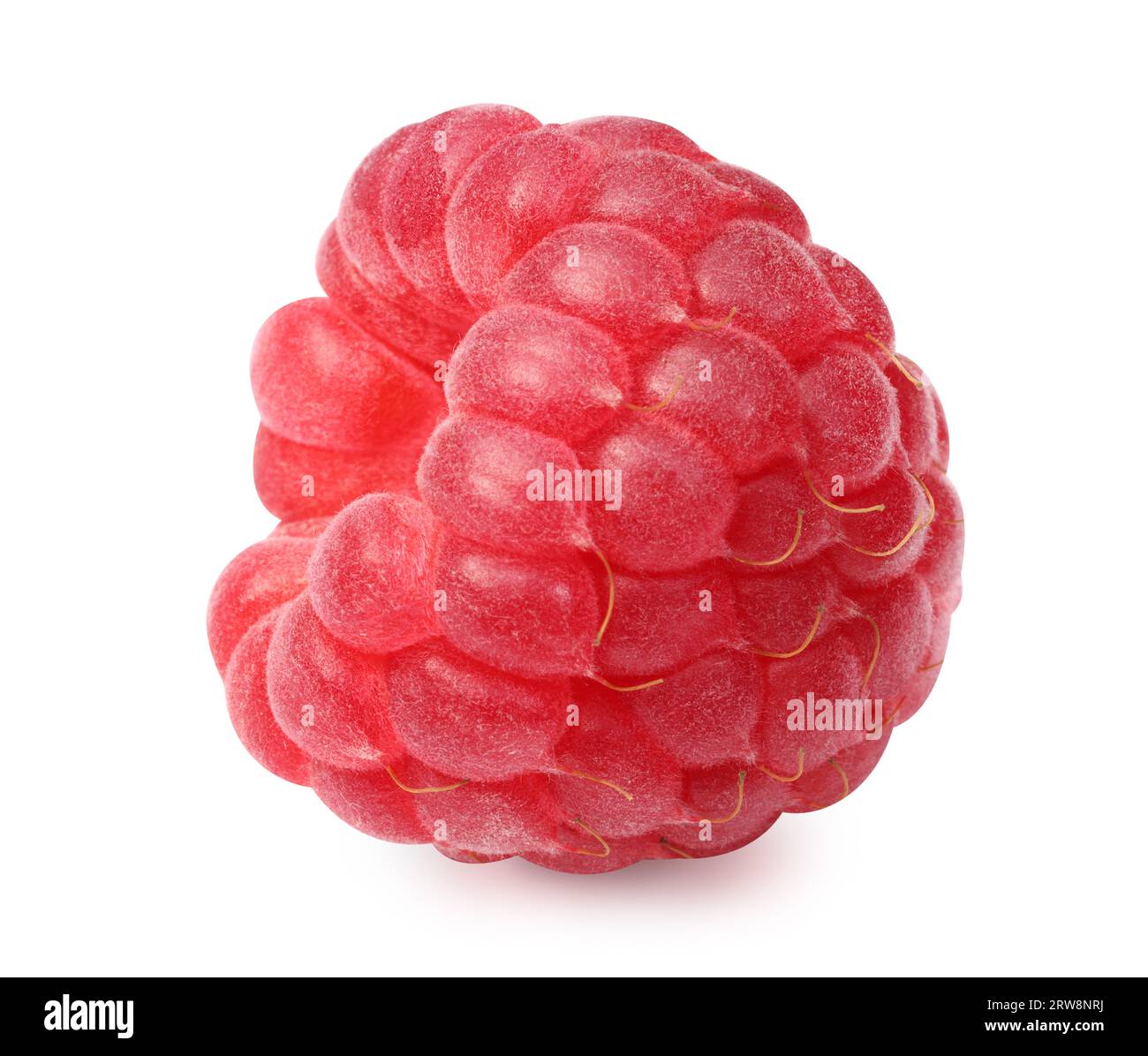 One tasty ripe raspberry isolated on white Stock Photo - Alamy