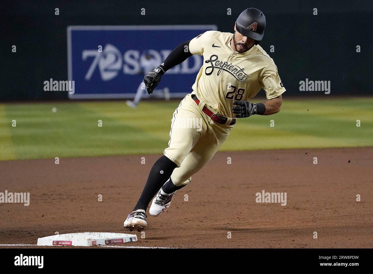 Arizona Diamondbacks' Tommy Pham rounds third base as against the ...