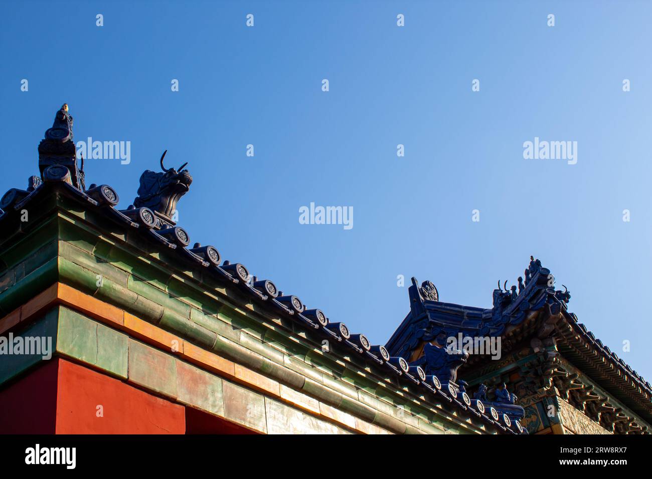 Famous blue roofs of Temple of Heaven, here blue is the color of heaven ...