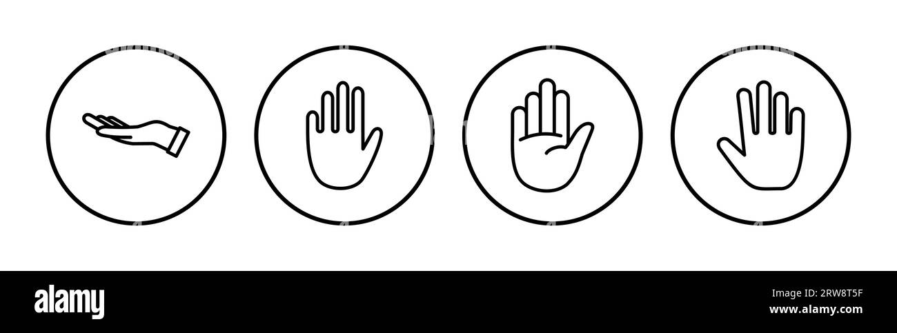 Hand icon vector. hand symbols. palm Stock Vector Image & Art - Alamy