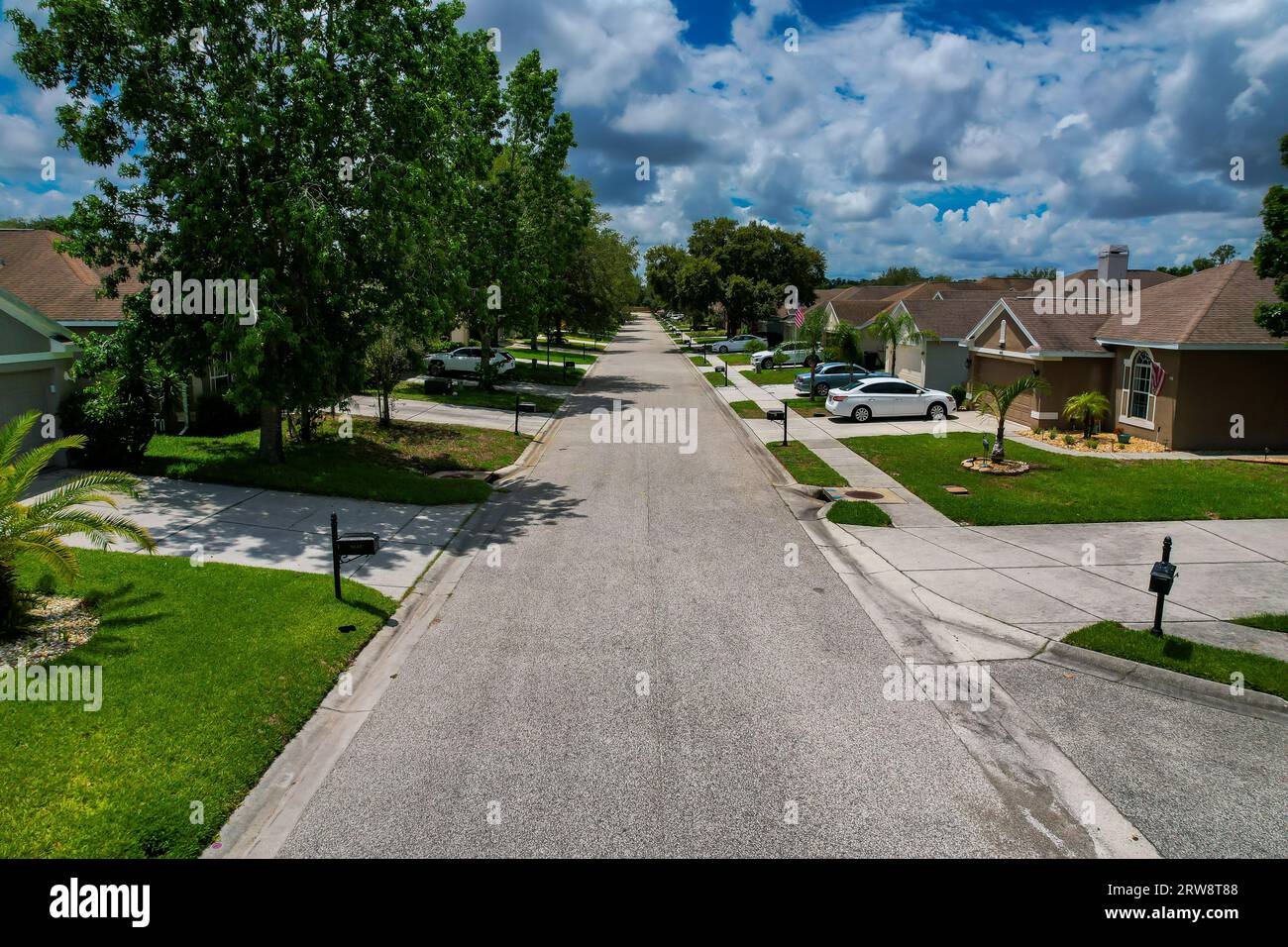Aerial view of a residencial condominium suburb in Tampa Florida Stock ...