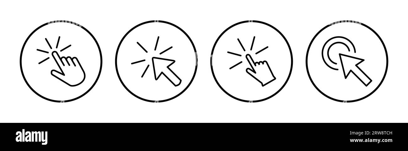 Click icon vector. cursor icon vector. pointer sign Stock Vector Image & Art - Alamy