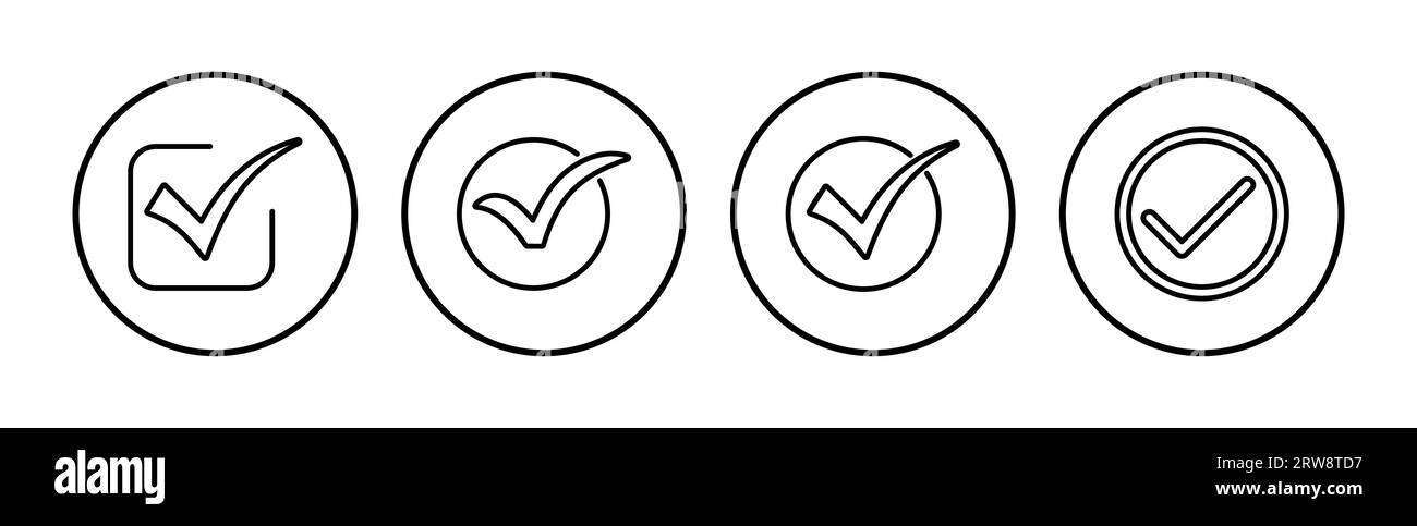 check icon vector. check mark icon. check list button icon Stock Vector Image & Art - Alamy