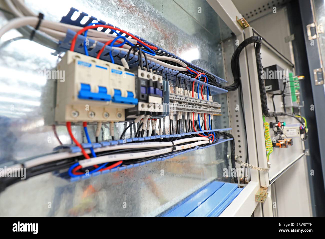 Electrical equipment products are in the production workshop Stock ...