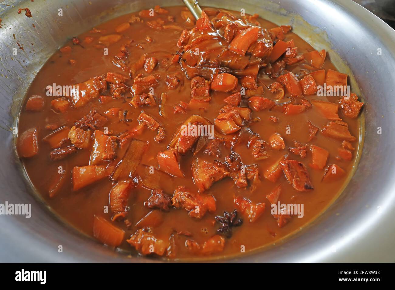 Chinese traditional dishes big pot stew meat Stock Photo - Alamy