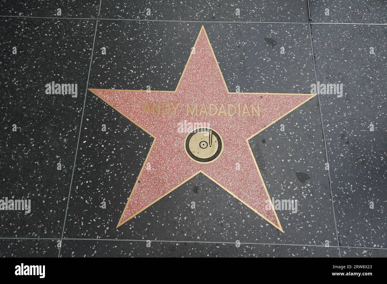 Andy Madadian Hollywood Walk of Fame Star Stock Photo - Alamy