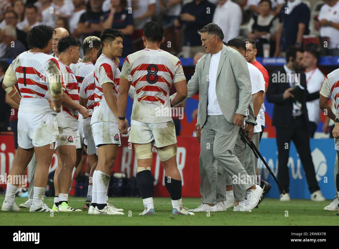 Nice, France. 17th Sep, 2023. Japan head coach Jamie Joseph during the ...