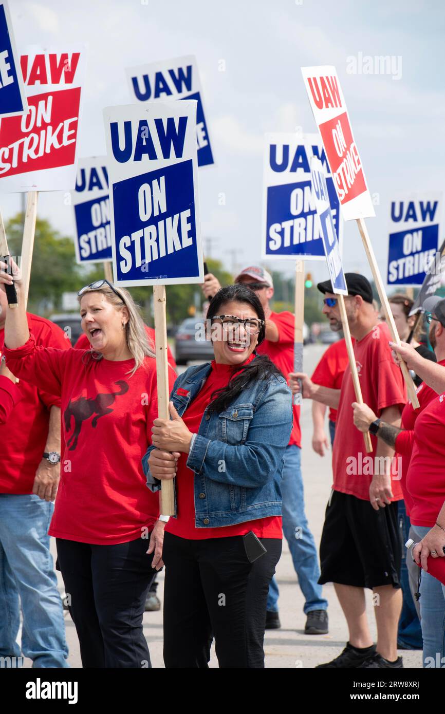 Wayne, Michigan, USA. 17th Sep, 2023. Congresswoman RASHIDA TLAIB, 47 ...