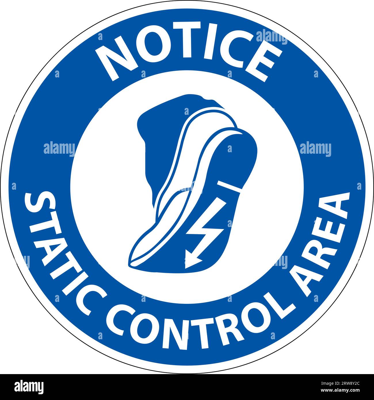 Notice Sign Static Control Area Stock Vector Image & Art - Alamy