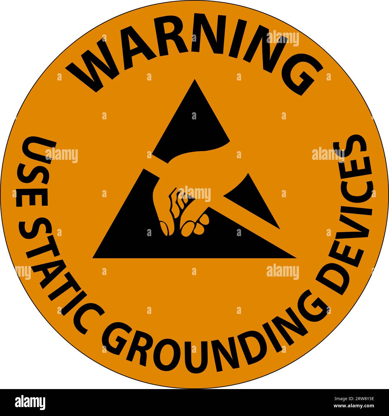Electrical grounding warning sign hi-res stock photography and images ...