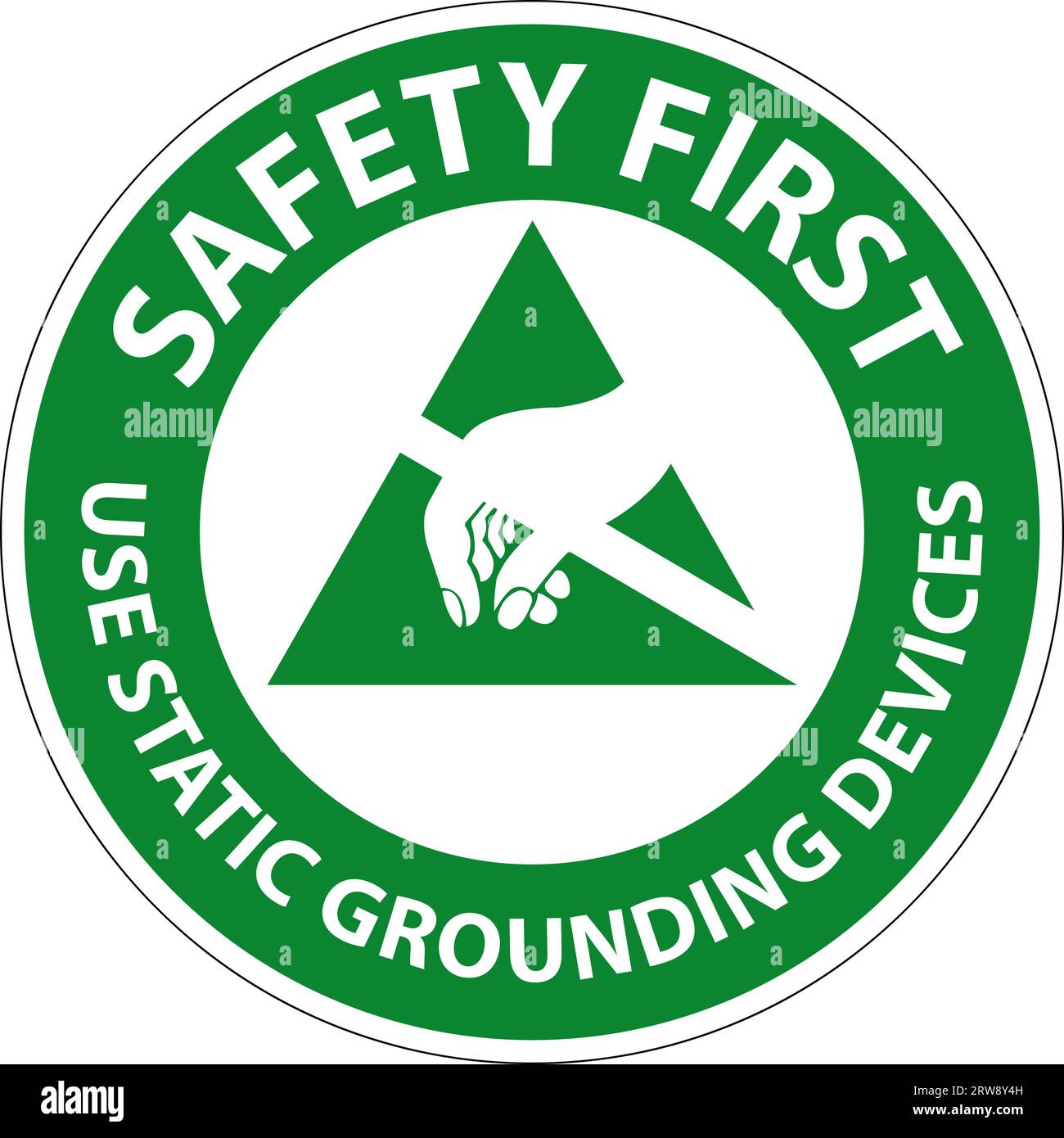 Safety First Sign Use Static Grounding Devices Stock Vector Image & Art ...