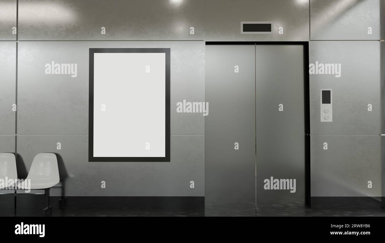 A blank vertical poster mockup for displaying your graphic ads in a ...