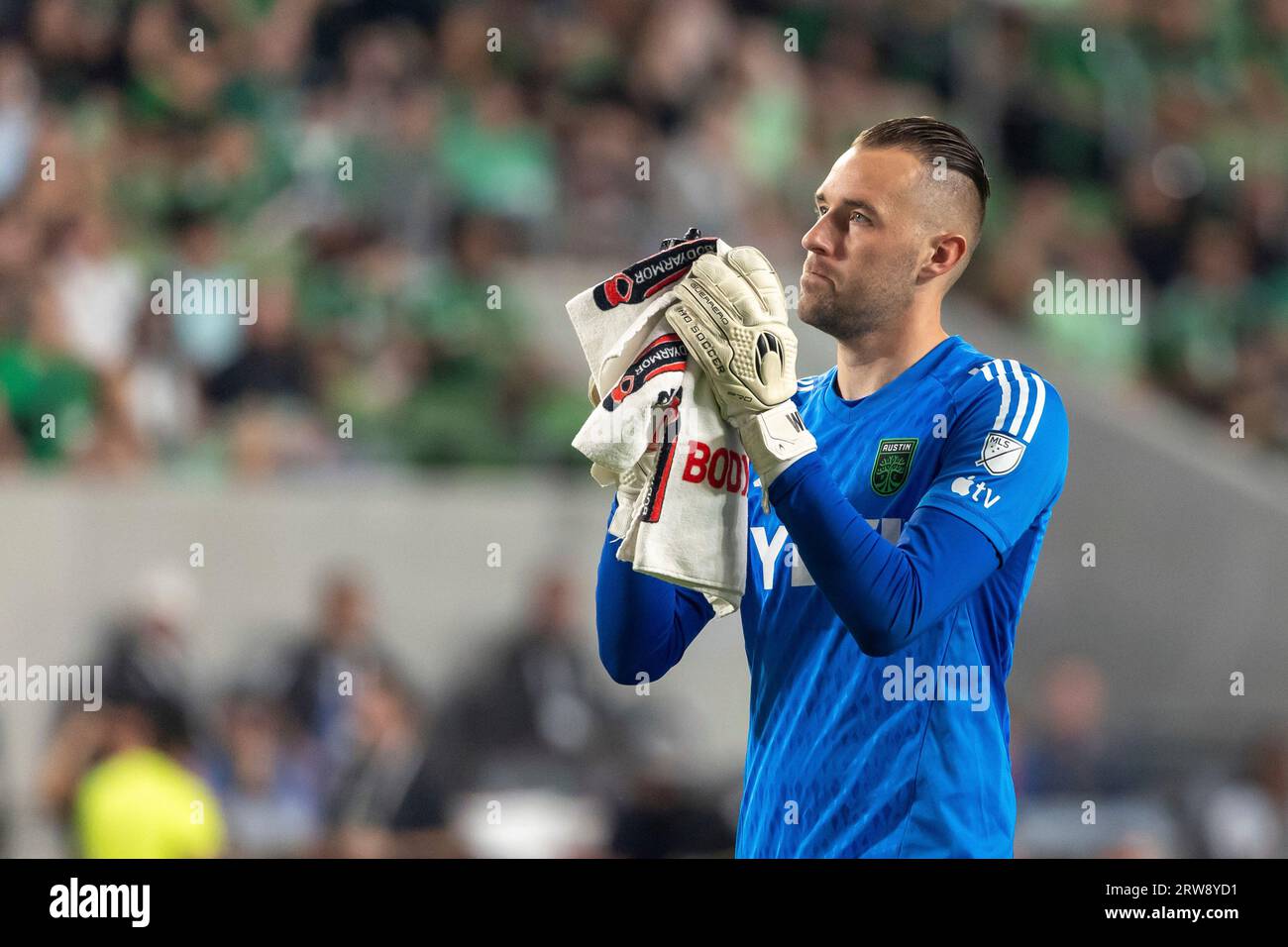 AUSTIN, TX - SEPTEMBER 17: Austin FC goalkeeper Brad Stuver (1) claps ...