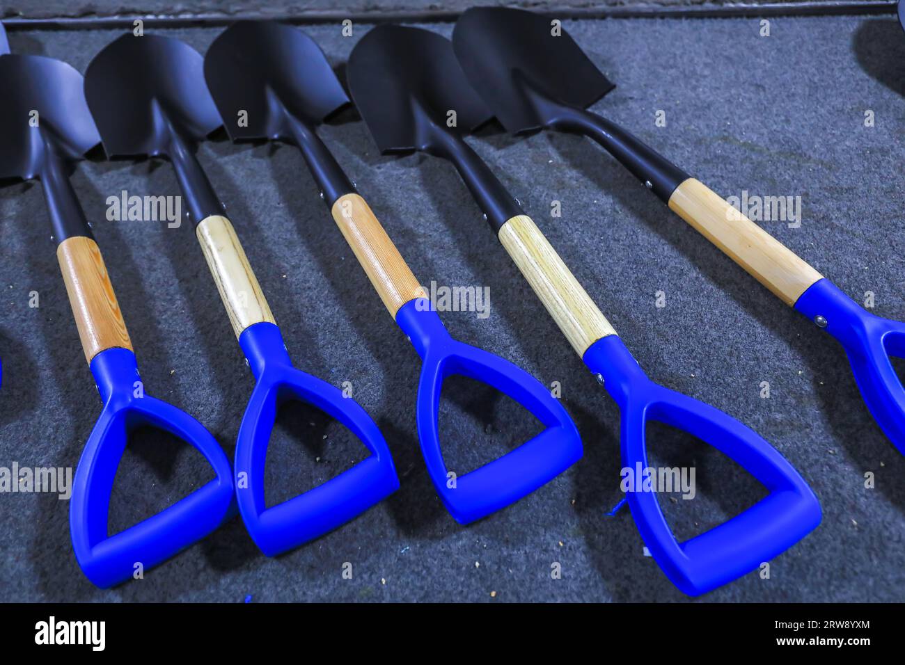Steel spade products are on the production line Stock Photo - Alamy