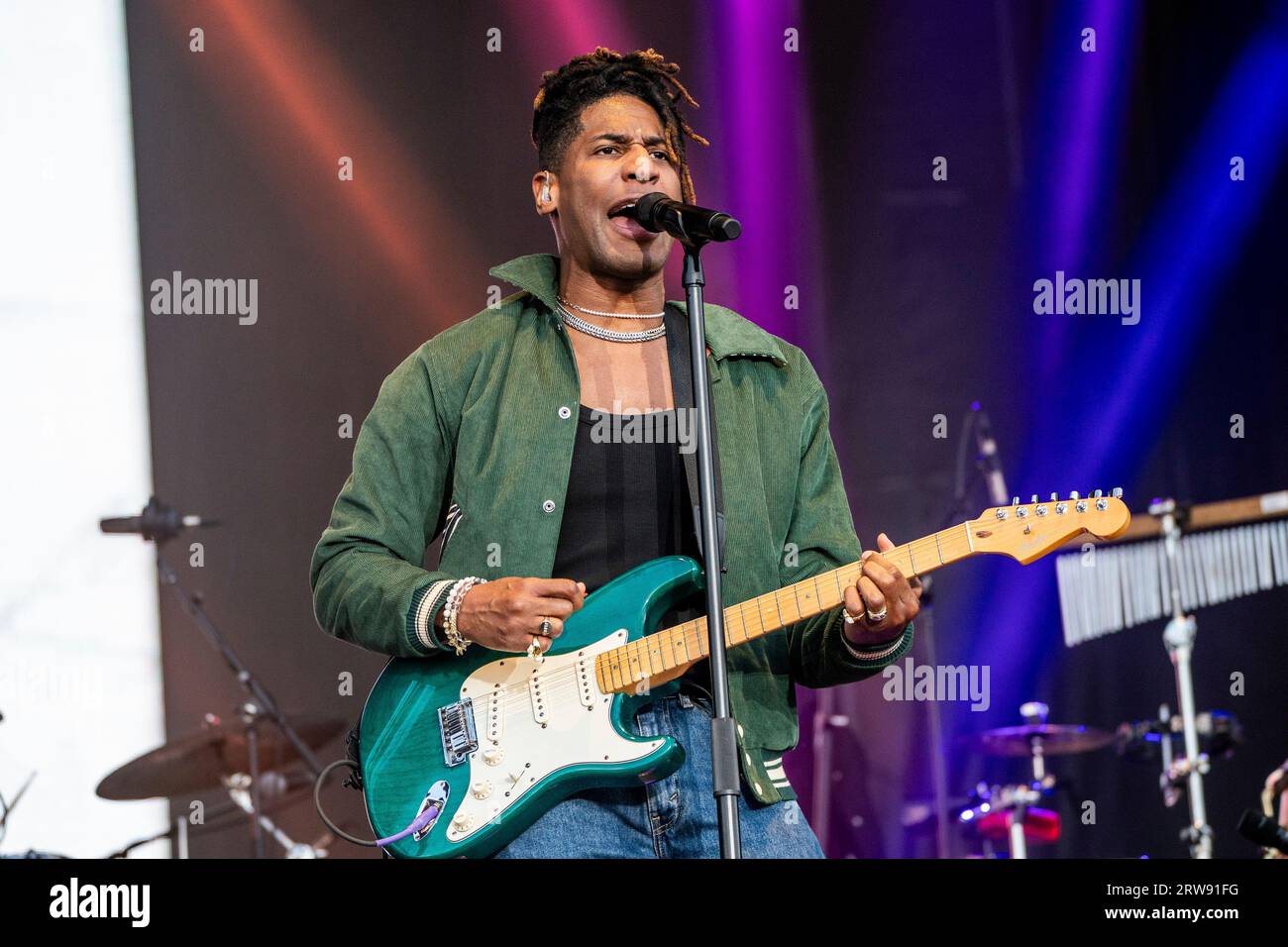 Jon Batiste performs during Bourbon and Beyond Music Festival on Sunday ...