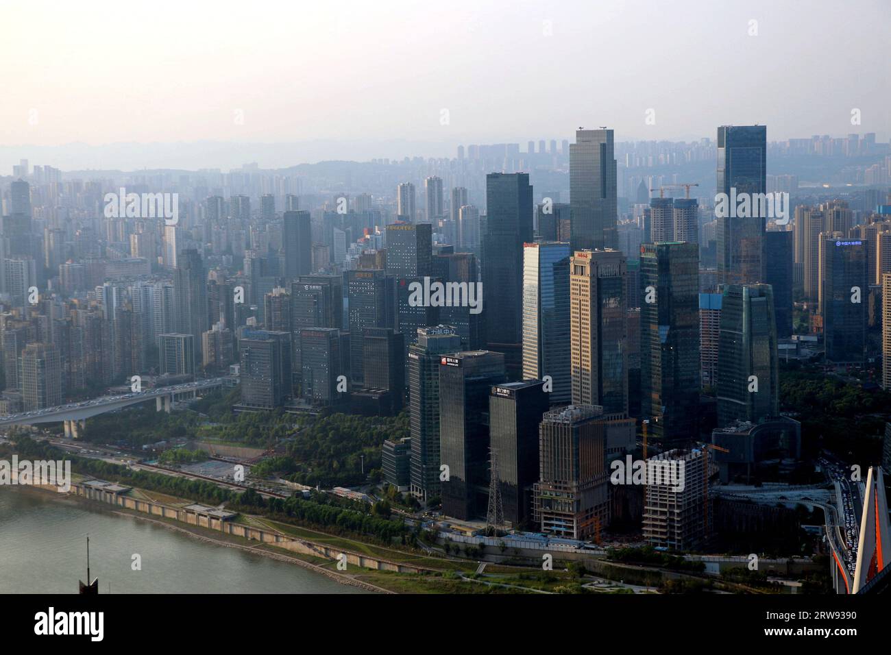 CHONGQING, CHINA - SEPTEMBER 16, 2023 - A view of high-rise buildings ...