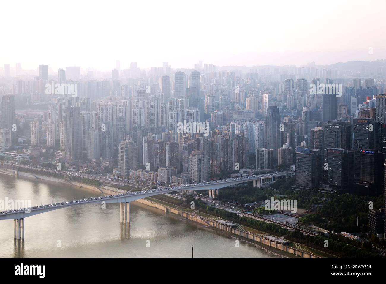 CHONGQING, CHINA - SEPTEMBER 16, 2023 - A view of high-rise buildings ...