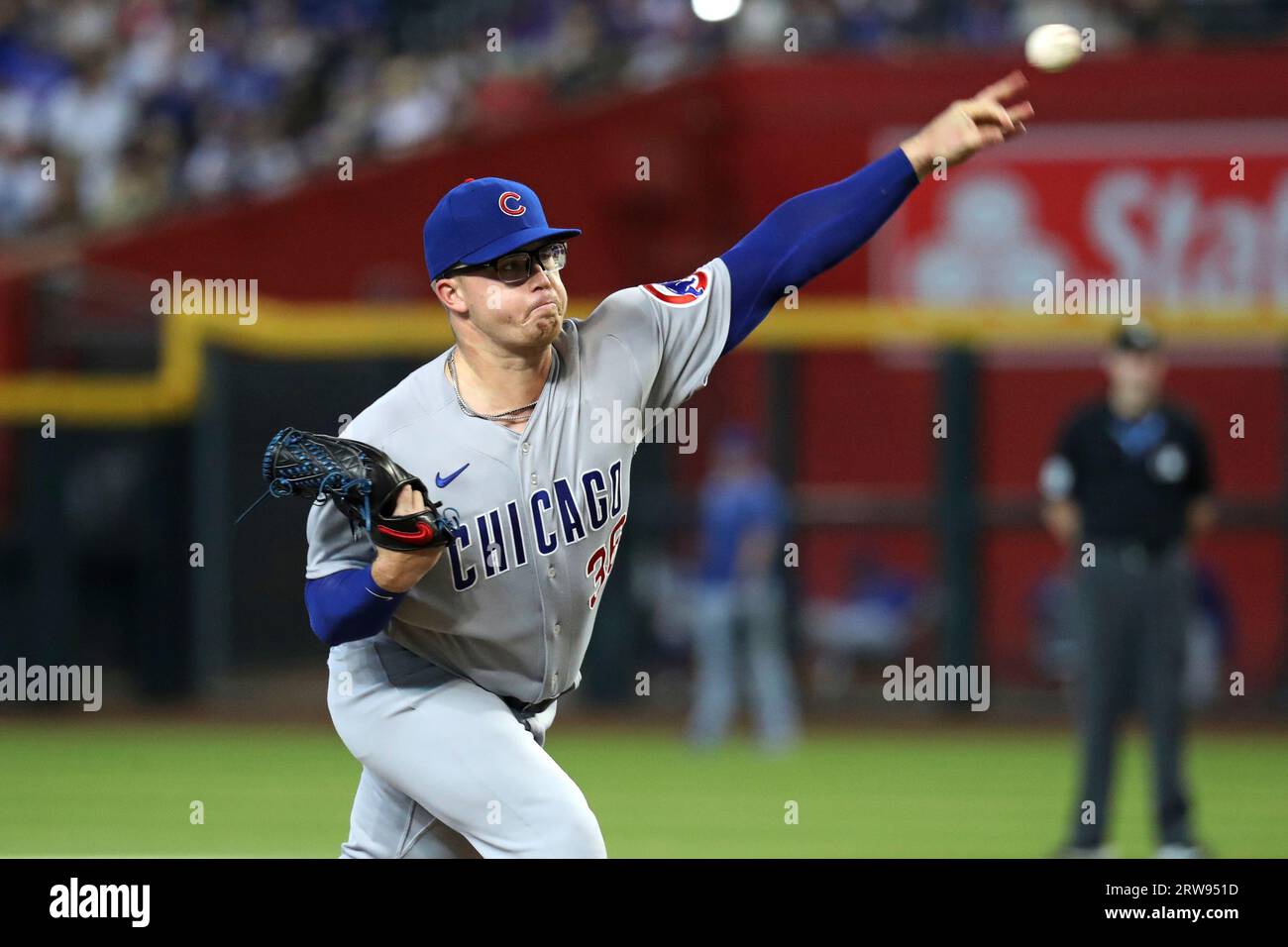 PHOENIX, AZ - SEPTEMBER 17: Chicago Cubs starting pitcher Jordan Wicks ...