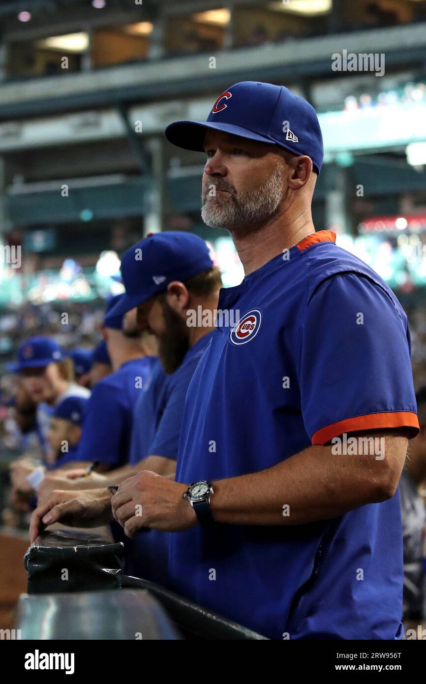 PHOENIX, AZ - SEPTEMBER 17: Chicago Cubs manager David Ross (3) in the ...