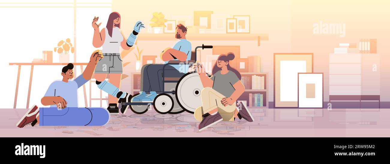 Physical and mental disabilities Stock Vector Images - Alamy