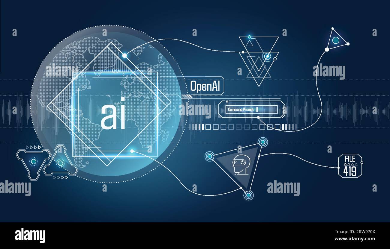 Vector infographics about the discovery and spread of AI in the world ...