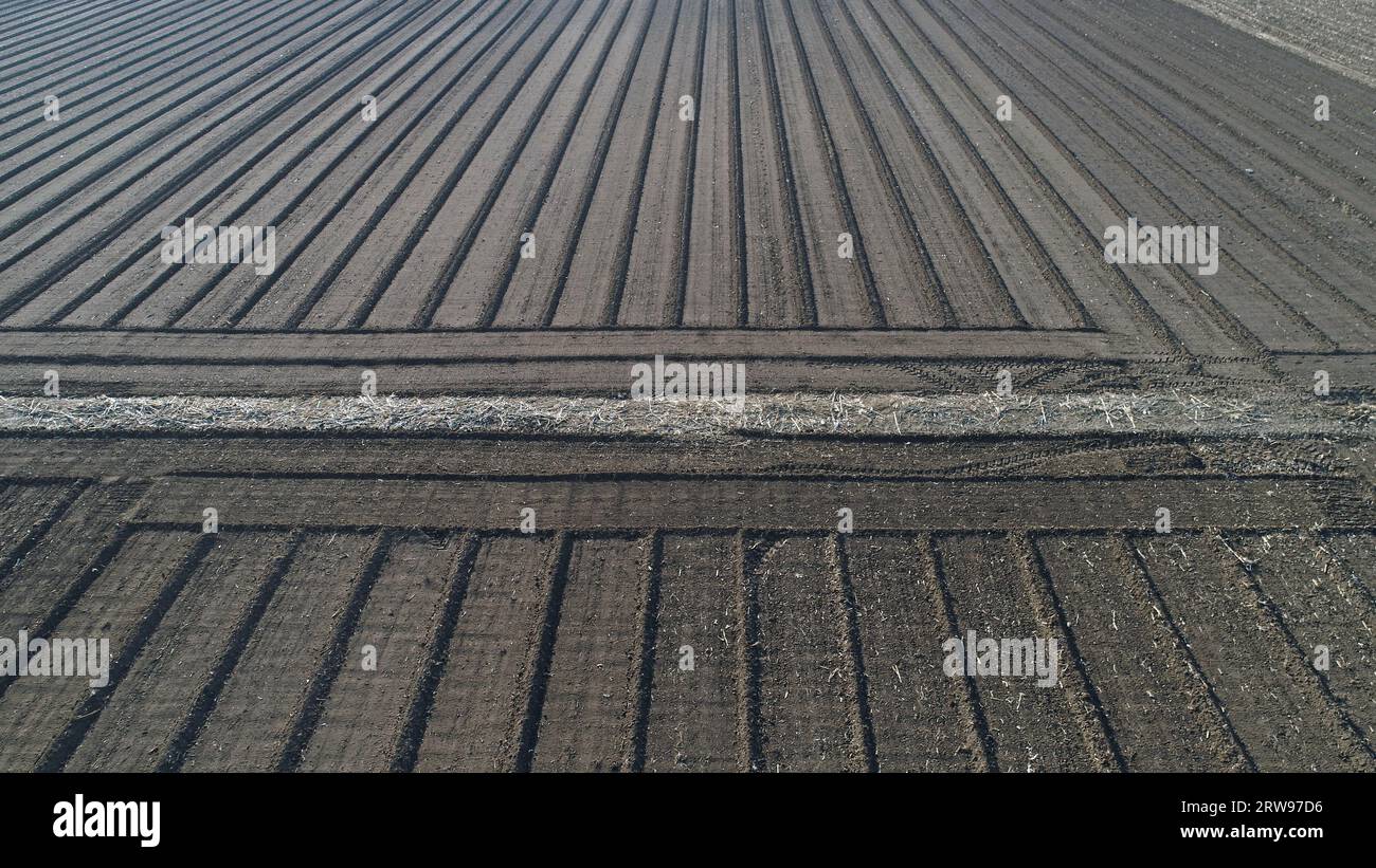 Flat land aerial photography effect, North China Stock Photo - Alamy