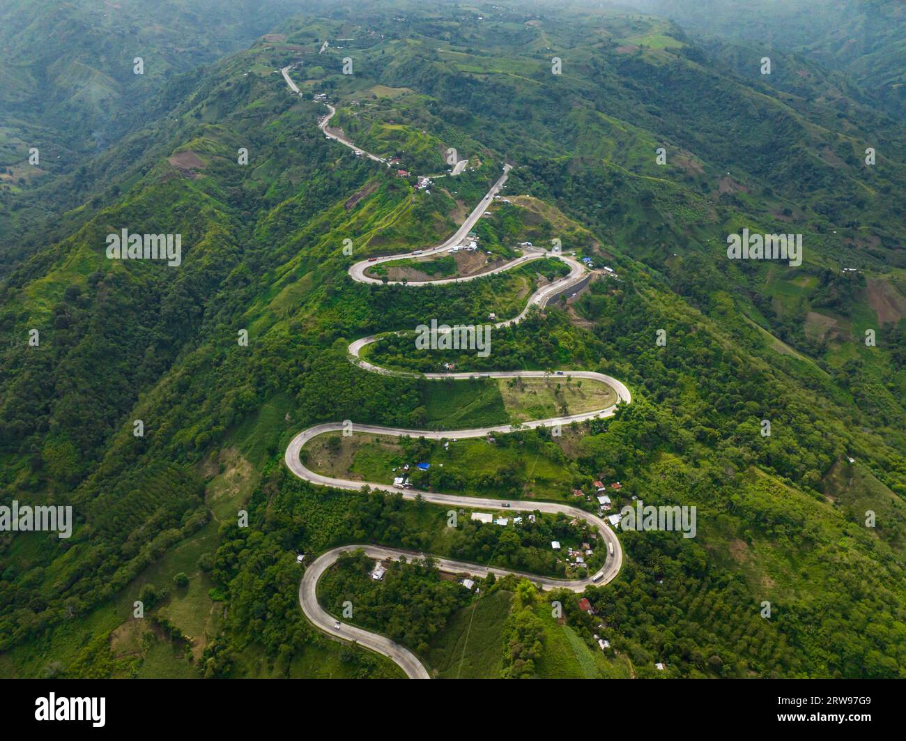 Called intestine road and hills in mountain province of Bukidnon ...