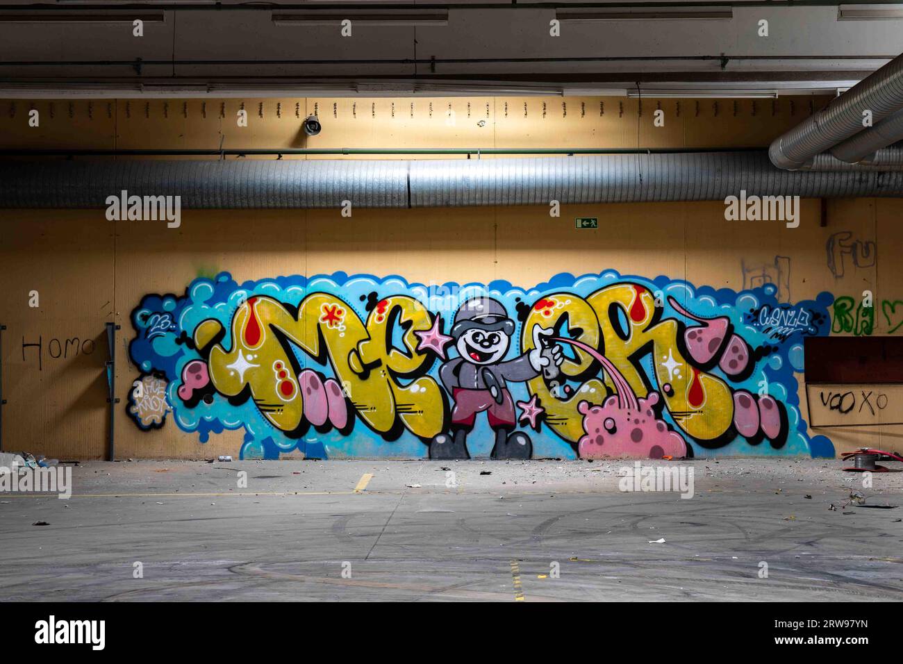 Graffiti on abandoned factory wall in Paimio, Finland Stock Photo - Alamy